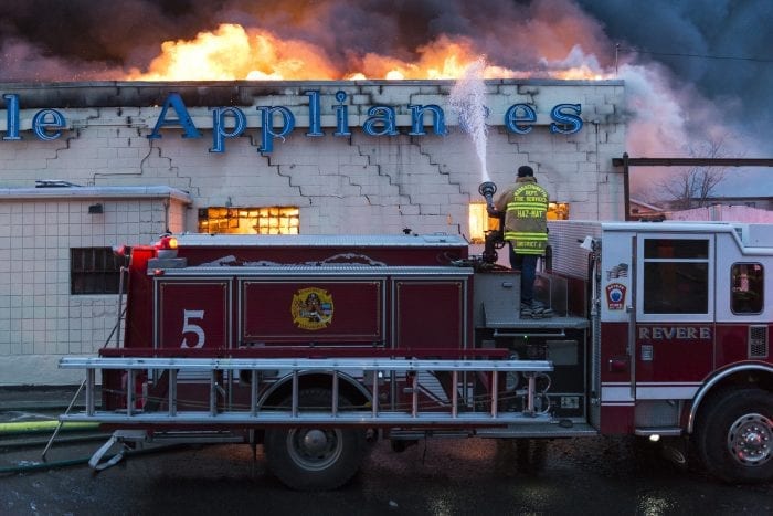 PHOTOS: Firefighters battle raging fire in Revere - Itemlive : Itemlive