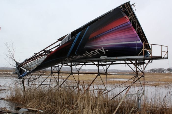 Three (destroyed) billboards inside Revere, Massachusetts - Itemlive